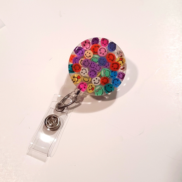 Accessories | Badge Reel Polymer Clay Hand Made | Poshmark